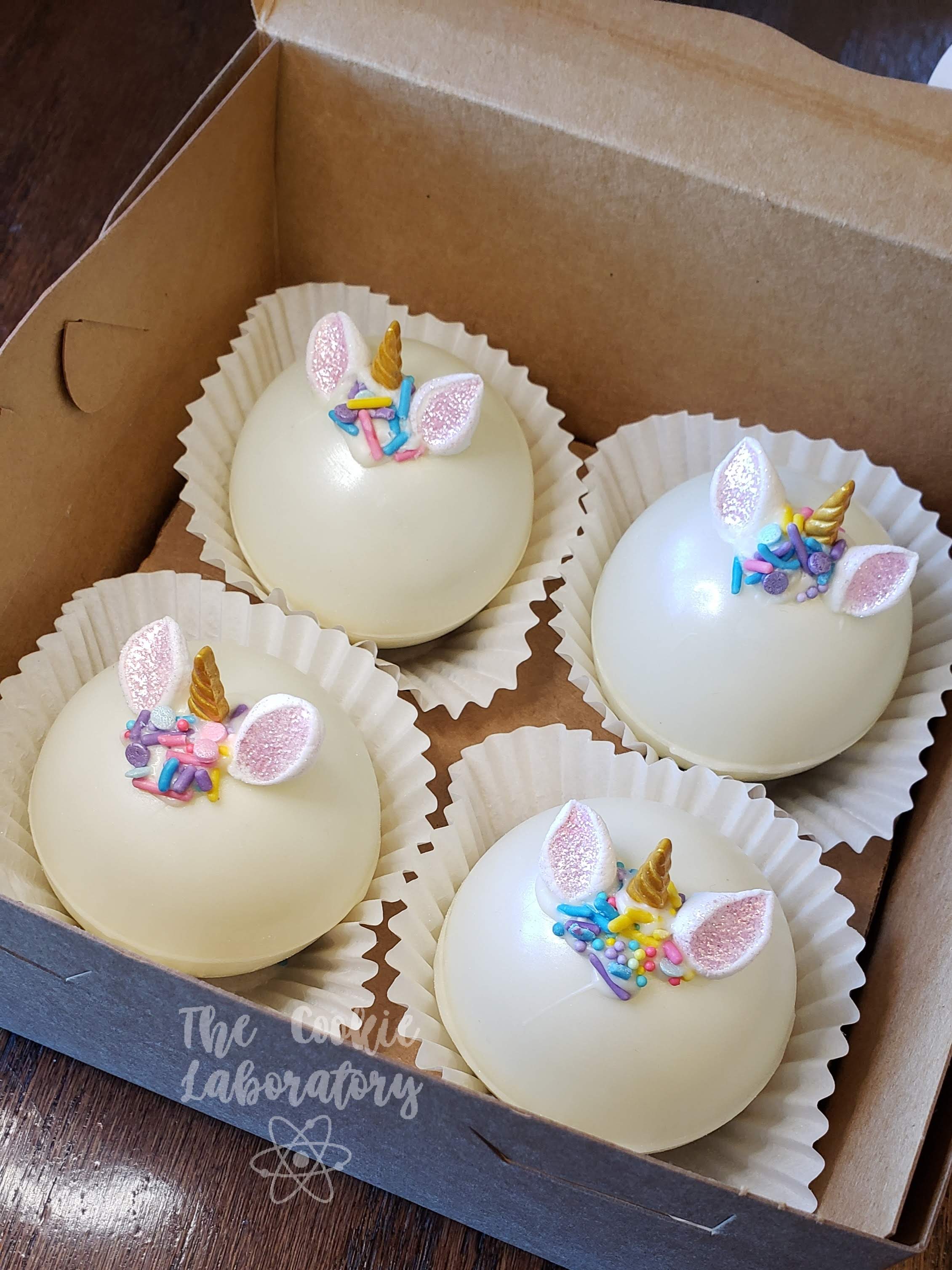 4-pack Hot Cocoa Bombs-Unicorn | The Cookie Laboratory